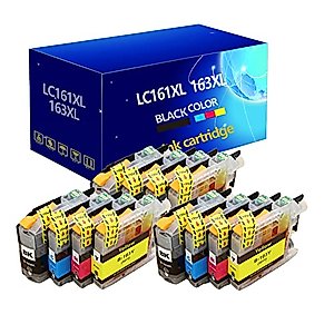 161 163XL Compatible Ink Cartridge Replacement for Brother DCP-J152W DCP-J552DW DCP-J752DW MFC-J245 MFC-J470DW MFC-650DW Printer Set*3