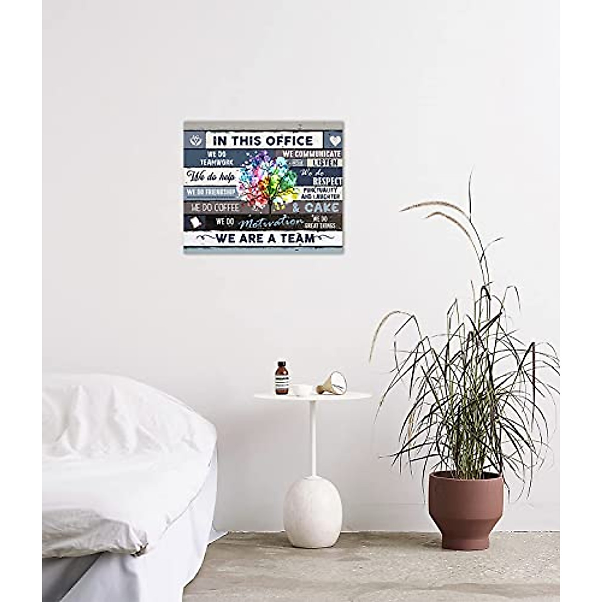 Inspirational Wall Art For Office Motivational Quotes Wall Decor We Are A Team Framed Canvas Wall Art Modern Office Wall Decor Office Size , 24x20 Inch