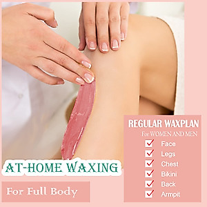 Wax Beads for Hair Removal, 2.5lbs Hard Wax Beads for Leg, Bikini, Back, Armpit, Chest, Eyebrow, Body Waxing Beans Bulk for Brazilian, Painless Wax with Sticks for Women, Men (Rose Scent)