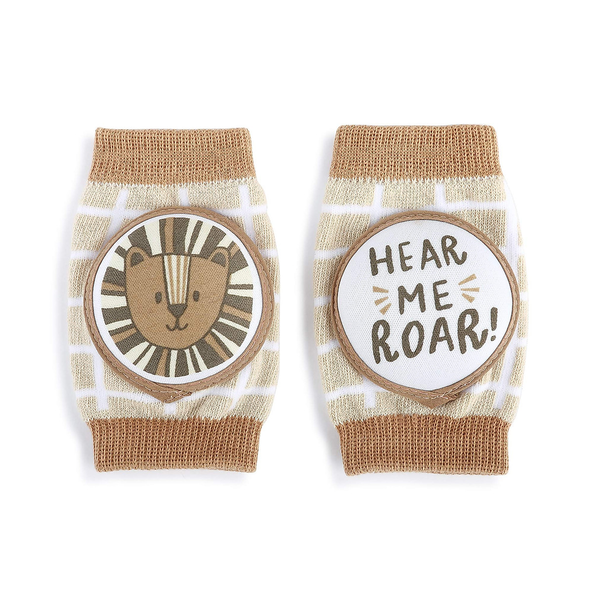 DEMDACO Hear Me Roar Lion Natural Brown One Size Fits Most Cotton Blend Infant Kneezies