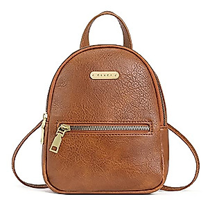 CLUCI Small Backpack for Women Cute Mini Leather Purse for Teen Girls Daypack Convertible Travel Shoulder Bag