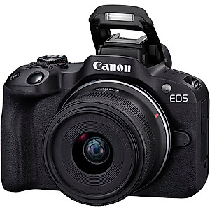 Canon EOS R50 4K Video Mirrorless Camera with RF-S 18-45mm f/4.5-6.3 is STM Lens and 20 Essential Accessories for Content Creators