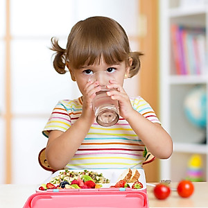 Bento Lunch Box for Kids, Unicorn Lunch Box with 4 Compartment Bento,1300ml Lunch Container with Sauce Jar/ Spoon/ Fork, Leak Proof, Microwave/ Dishwasher Safe, BPA-Free and Food-Safe Materials (Pink)