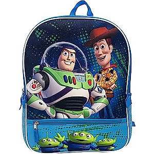 Fast Forward Kid's Licensed POP-OUT 16" Backpack With Lunch Box Combo Set (Toy Story)