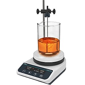 Digital Magnetic Stirrer Hot Plate Ceramic Coated Lab Hotplate Magnetic Stirrer Mixer 3000ml | 50-1500rpm Temp Probe Sensor and Stand Included