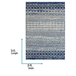 Artistic Weavers Chester Boho Moroccan Area Rug 2' x 3', Royal Blue