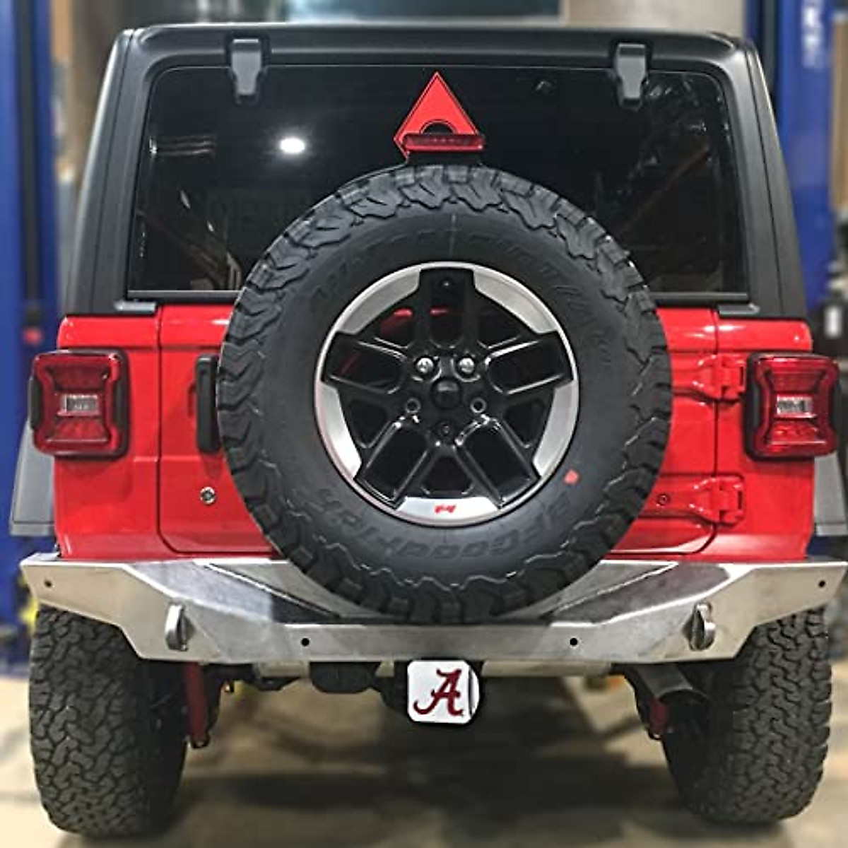 University of Alabama Premium Chrome #D Hitch Cover W/Colored Team Logo - Unique Logo Style Metal Molded Design – Easy Installation on Truck, SUV, Car - Ideal Gift for Die Hard Crimson Tide Fan