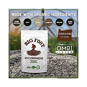 BIG FOOT GRANULAR Organic (2 lb )Mycorrhizae Fungi Inoculant with Plant Food Nutrient ingredients for Plant Root Growth, Use For Transplanting, 2 lbs