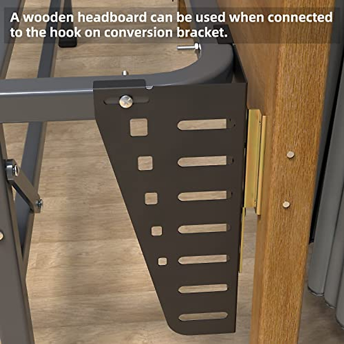 2 PCS Headboard Brackets for Metal Bed Frame,Adjustable Footboard Brackets Attach Headboard to Bed Frame,Compatible with 14,16,18inches Headboards