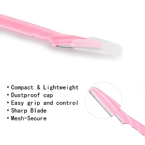 ILLUVA Exfoliating Dermaplaning Tool, Eyebrow Razor, Facial Dermaplane Razors Shaver with Precision Cover for Women and Men Pack of 6