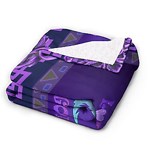 Purple Dragon Throw Blanket Warm Ultra-Soft Flannel Blanket for Bed Couch Living Room Travel Outdoor Blankets for Kids Children Adults (51" x 59")