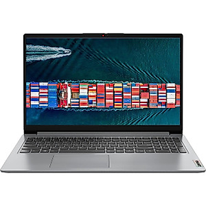 Lenovo IdeaPad 1 15.6"" HD Laptop, Athlon Silver 7120U, 4GB RAM, 256GB PCIE SSD, Webcam, Type-C, SD Card Reader, USB-A&C, Wi-Fi 6, Windows 11 + GM Accessory, Cloud Grey