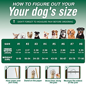 Aokown Dog Shoes for Medium Dogs, Large Waterproof Dog Boots for Winter Snow, Summer Hot Pavement, Dog Booties & Paw Protectors Size 3