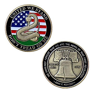 Don't Tread on Me - Liberty Bell Challenge Coin - Designed by Military Veterans!