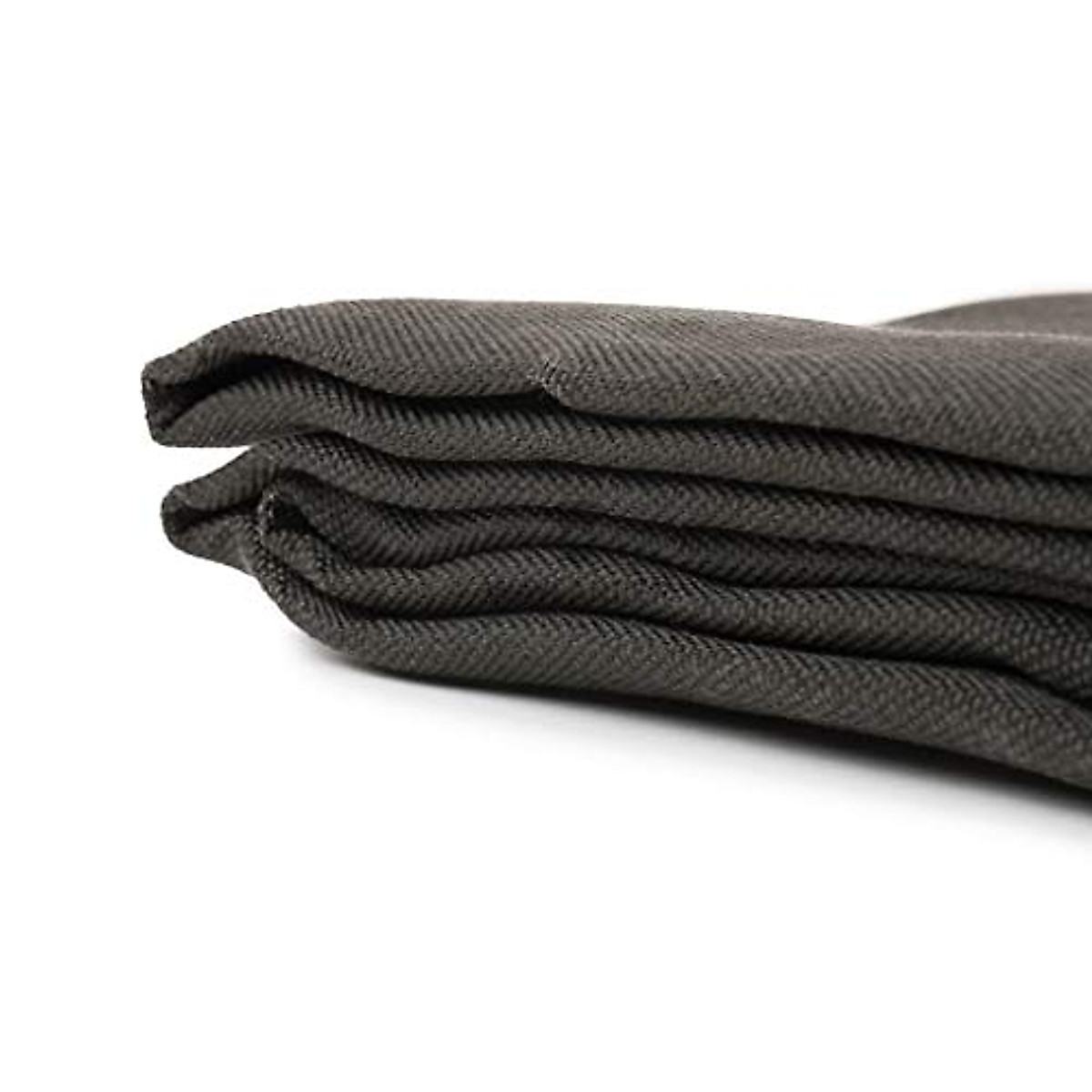 Waylander Svalinn Fiberglass Welding Blanket – Flame Retardant Fabric Up to 1400°F; Heavy Duty Double-Sided Vermiculite Treated Fiberglass for Less Shed and Fierce Spark Protection (6' x 6', BLACK)