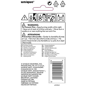 Unique Vibrant Rainbow Border Number "1" Birthday Candle - Multicolored & Eye-Catching Design - Perfect for Unforgettable Birthday Celebrations