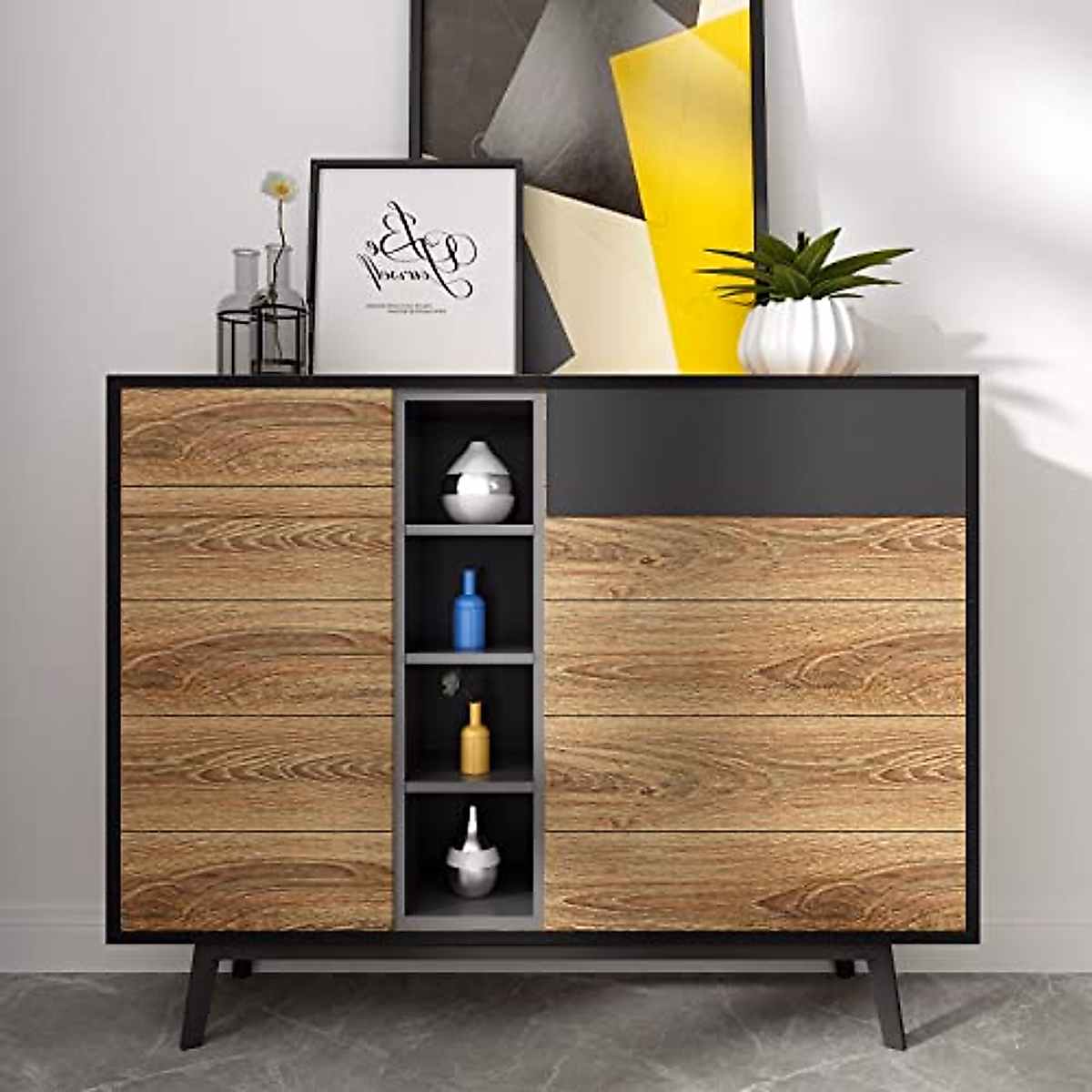 YENHOME 36"X6" Brown Wood Vinyl Flooring Planks Roll Peel and Stick Floor Tile Waterproof Peel and Stick Flooring for Bathroom Vinyl Floor Tiles Wood Planks for Walls Durable and Removable (3 PCS)