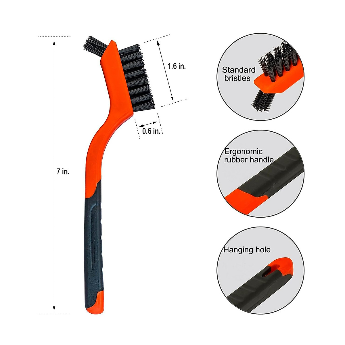 Altomoey Crevice Cleaning Brush, 3+1Pcs Hard Bristle Gap Cleaning Brush Tool for Tight Spaces, 2024 Dead Corners Multifunctional Cleaner Brush for Household Use Kitchens, Bathroom, and Window Grooves