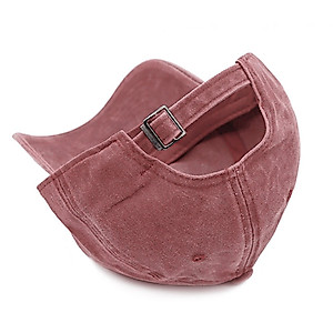 Glamorstar Classic Unisex Baseball Cap Adjustable Washed Dyed Cotton Ball Hat Red wine