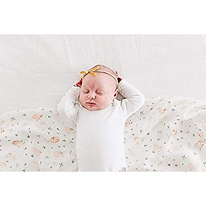 Loulou Lollipop Soft Baby Swaddle Blanket Muslin Wrap Receiving Blanket for Newborn to Toddler Girl and Boy, Large 47” by 47” - Bunny Meadow…