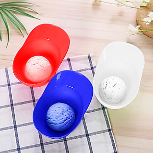 Gigicloud 20 Pcs Baseball Helmet Ice Cream Bowls, 8 oz Helmet Snack Bowl Mini Plastic Sundae Helmets Shaped Dessert Bowl Kids Baseball Ice Cream Hats with 50 Disposable Scoops