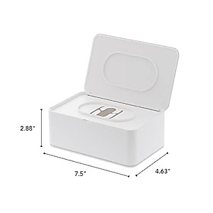 Yamazaki Home Smart Wet Tissue Case - Flushable Wet Wipes Holder Dispenser Storage Box Container For Bathroom - Abs Plastic