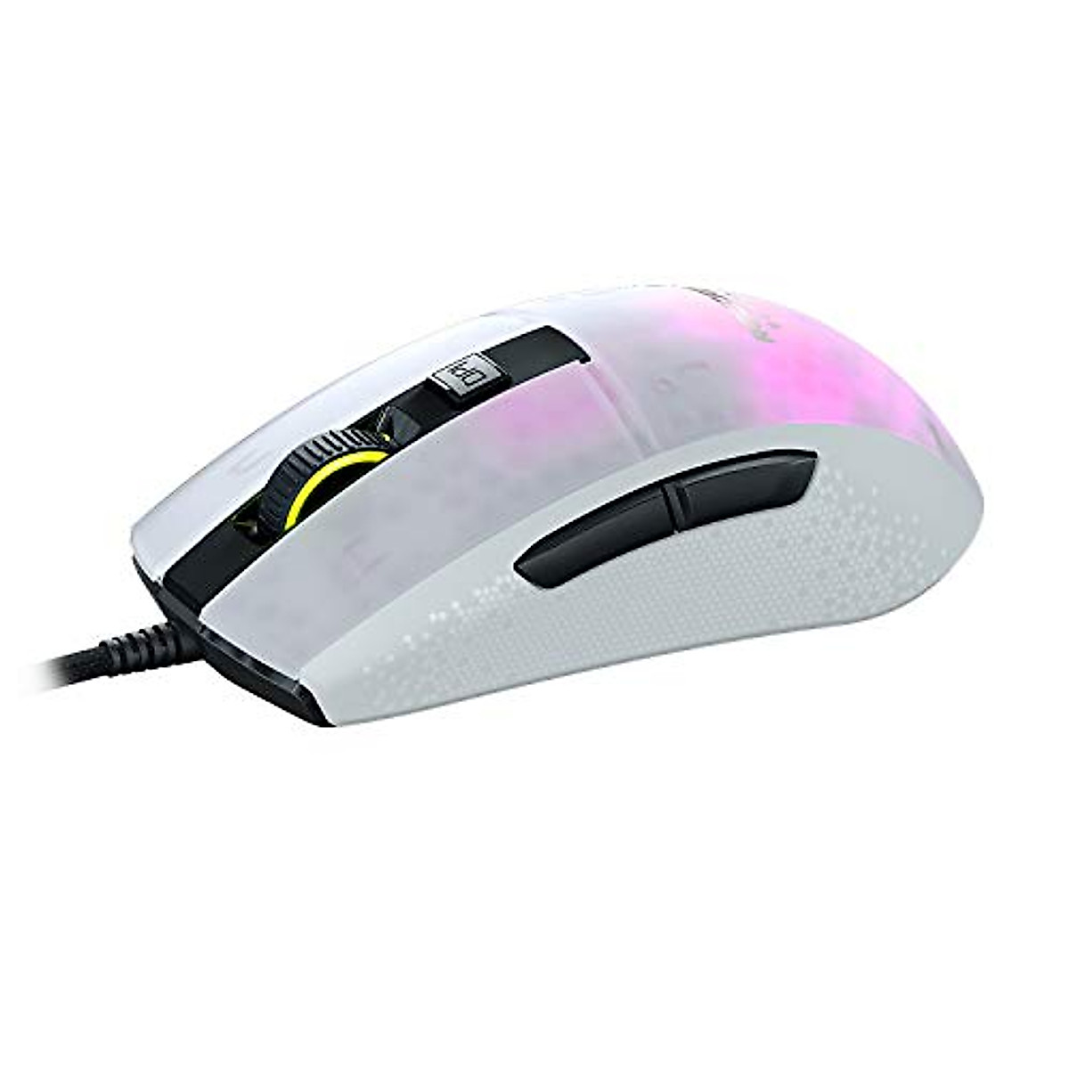 ROCCAT Burst Pro PC Gaming Mouse, Optical Switches, Super Lightweight Ergonomic Wired Computer Mouse, RGB Lighting, Titan Scroll Wheel, Bionic Shell, Claw Grip, Owl-Eye Sensor, 16K DPI, White