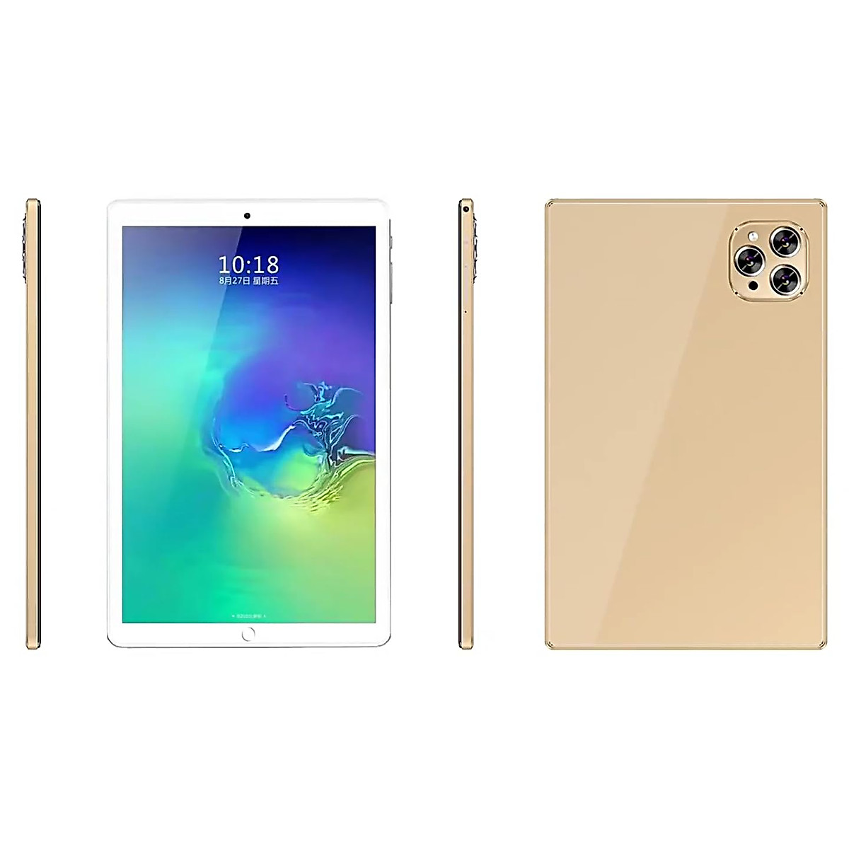 2023款10.1寸平板电脑4G八核2K屏幕智能游戏平板电脑 (4GB+64GB 全网通4G, 紫色)