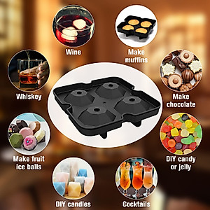 Ice Cube Trays (Set of 2),Diamond-Shape Ice Cube Maker with Lids, Diamond-Shape Ice Cube Molds for Whiskey Cocktails & Bourbon,Reusable BPA Free Stackable Flexible Ice Molds with Funnel