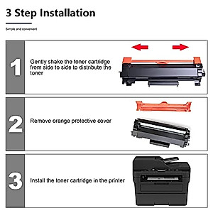 VASERINK TN760 Toner 2-Pack Black Compatible High-Yield TN-760 Toner Cartridges Replacement for Brother DCP-L2550DW MFC-L2710DW L2750DW L2750DWXL HL-L2350DW L2390DW L2395DW L2370DW/DWXL Printer