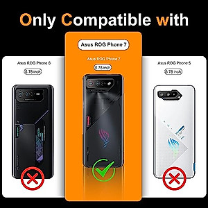 Fanbiya Armor Case for ASUS ROG Phone 7 Case with Camera Protector, Soft Slim TPU Clear Acrylic PC Back Full Body Protection Rugged Shockproof Case with Tempered Glass