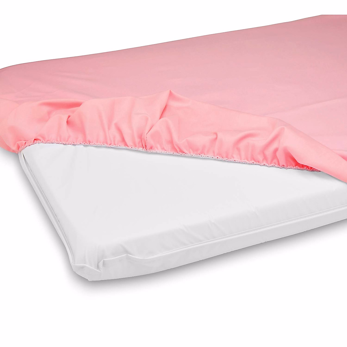Babydoll Bedding Poly Cotton Bassinet Sheet, Pink, 13" x 29"