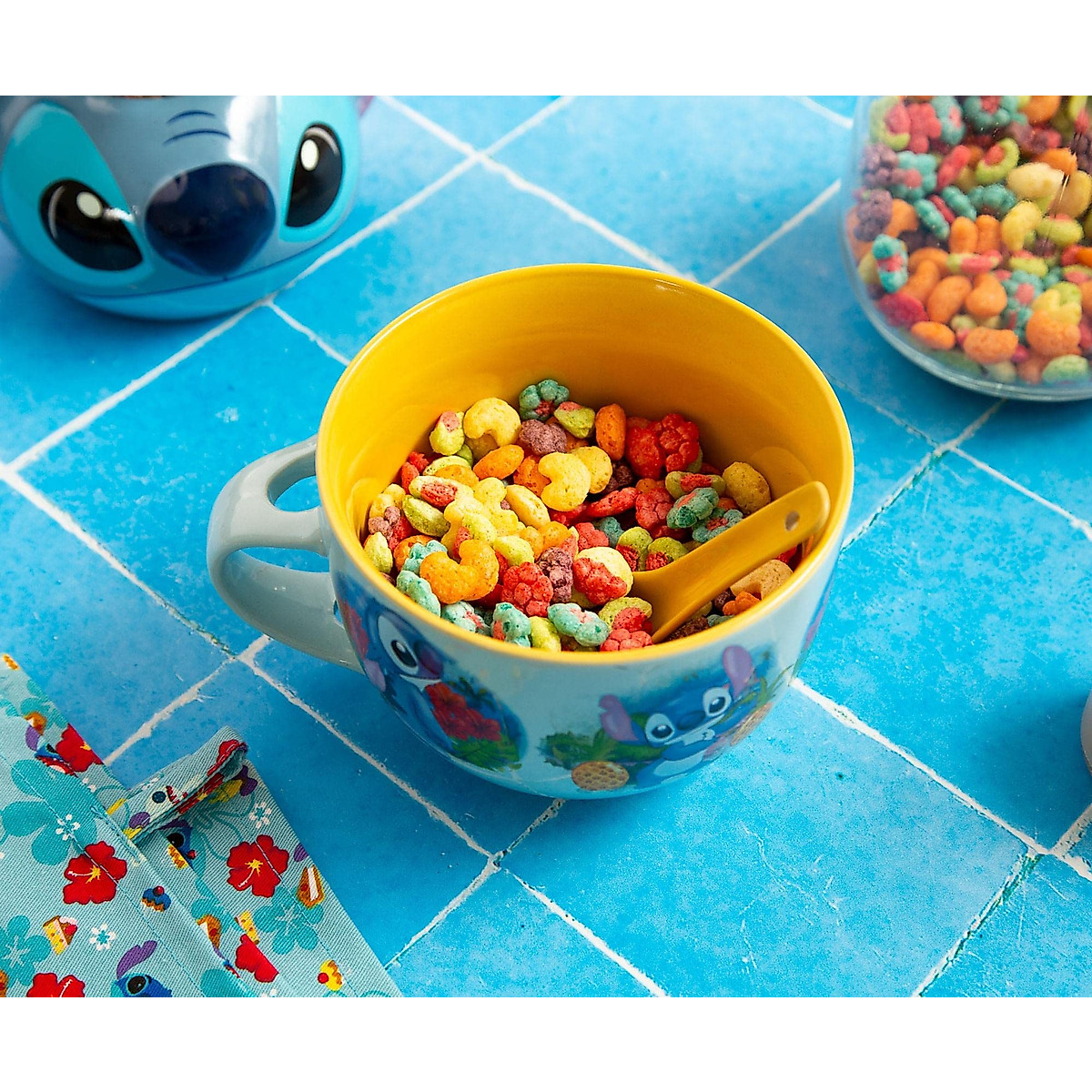 Disney Lilo & Stitch Ceramic Soup Mug With Spoon | Holds 24 Ounces