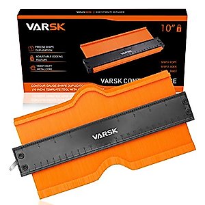 VARSK Contour Gauge Duplicator with Lock 10 inch - Shape Duplicator Profile Gauge Tool - Cool Gifts for Men DIY Woodworking Carpentry Flooring Handyman