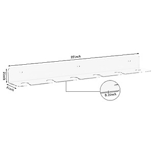 WANLIAN Wine glass holder, wall-mounted acrylic wine glass holder, tableware under the cabinet, wine glass holder and Glasses storage rack, kitchen cabinet storage rack(Transparent 6-hole set of 2)