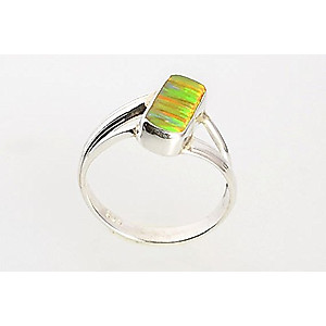 Ravishing Impressions Sparking Fire Opal Gemstone 925 Sterling Silver Ring Beautiful Handmade Jewellery Birthday Gift