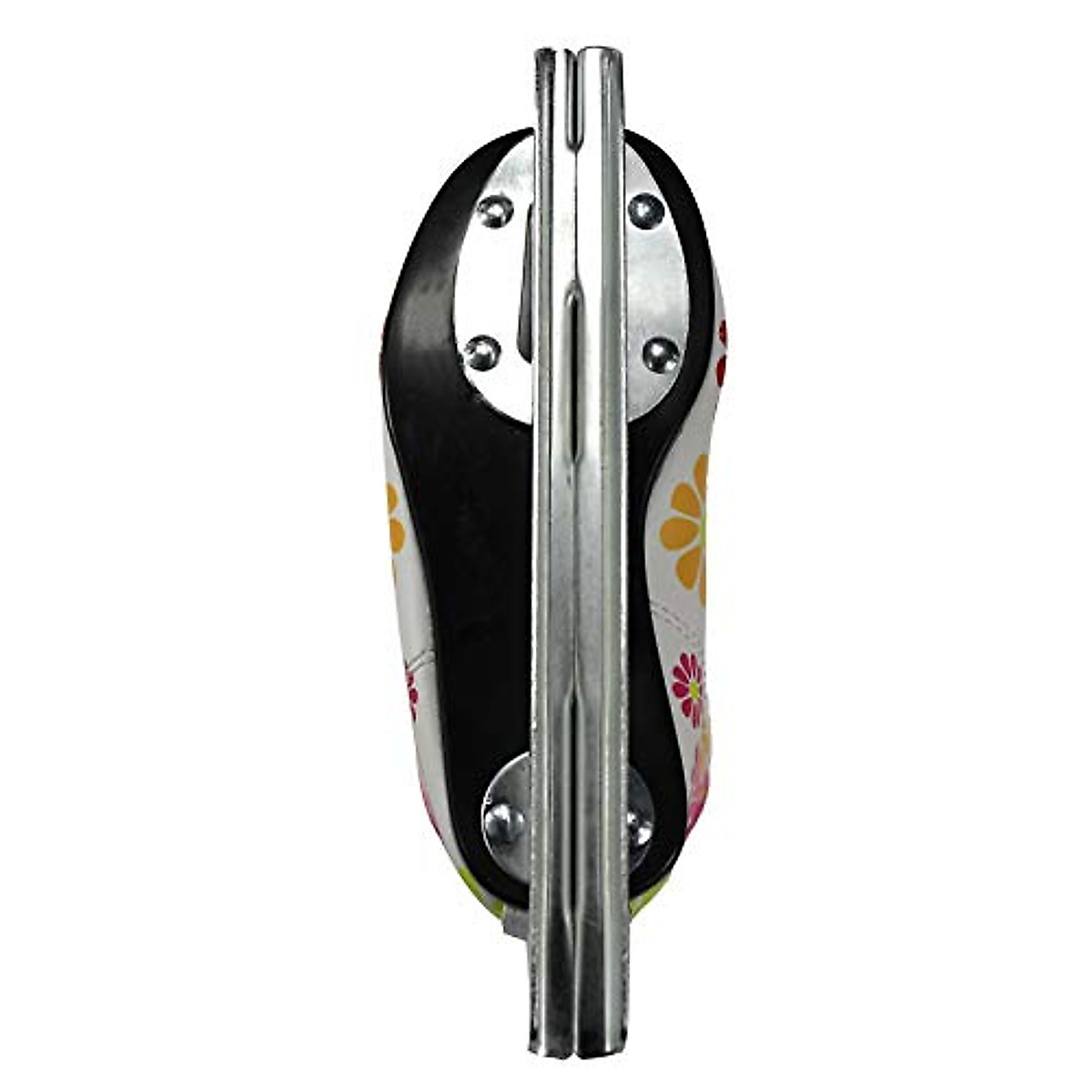 American Athletic Shoe Girl's Little Rocket Double Runner Ice Skate, White, 8