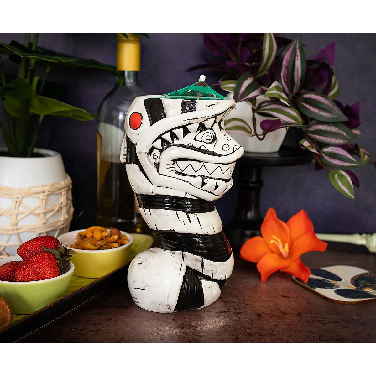 Geeki Tikis Beetlejuice Sandworm 26-Ounce Ceramic Mug | Cocktail Tumbler, Beer Mug Glassware For Liquor, Beverages, Pub Drinks, Tropical Drinkware For Home Bar | Tim Burton Gifts and Collectibles