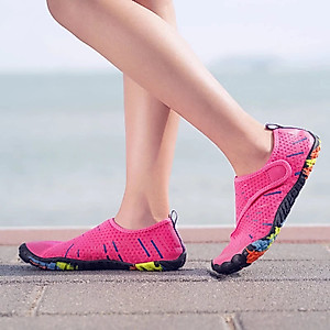 CIOR Boys & Girls Water Shoes Sports Aqua Athletic Sneakers Lightweight Sport Shoes(Toddler/Little Kid/Big Kid) U1ELJSX011-Pink-29