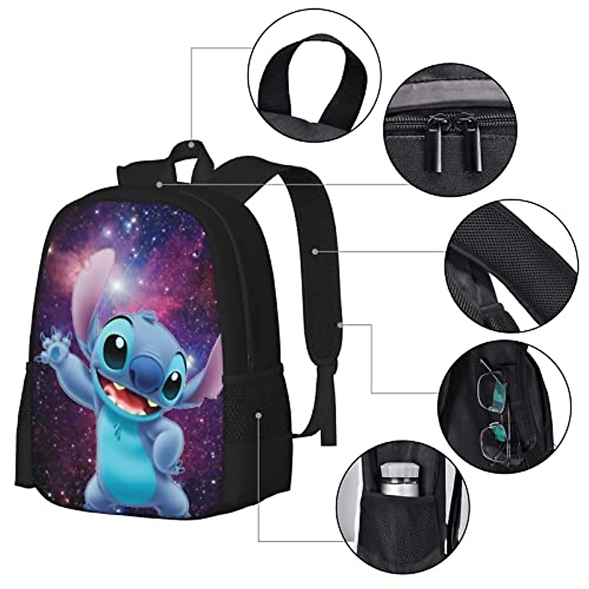 Mangha Cartoon Backpack 17 Inch High Capacity Multifunction Backpacks Color One Size