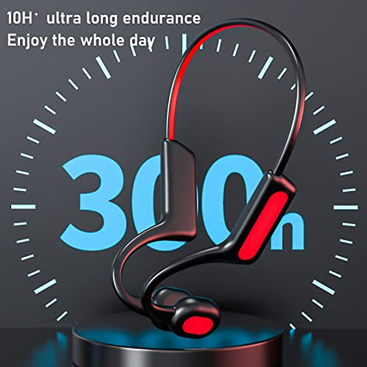 LADIGASU Bluetooth Headphones-Wireless Stereo Earphones Built-in Noise-canceling Mic Open-Ear Waterproof Sport Headsets for Running,Cycling,Yoga,Hiking