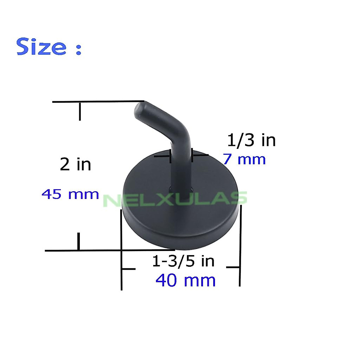 NELXULAS Classic Black Stainless Steel Heavy Duty Coat Hook, Durable Robe Hanger Wall Mount Hook, Perfect Touch Your Bathroom, Bedroom, Closets, Wardrobe, Kitchen (2", 4 PCS)