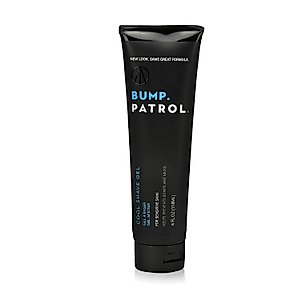 Bump Patrol Cool Shave Gel - Sensitive Clear Shaving Gel with Menthol Prevents Razor Burn, Bumps, Ingrown Hair - 4 Ounces