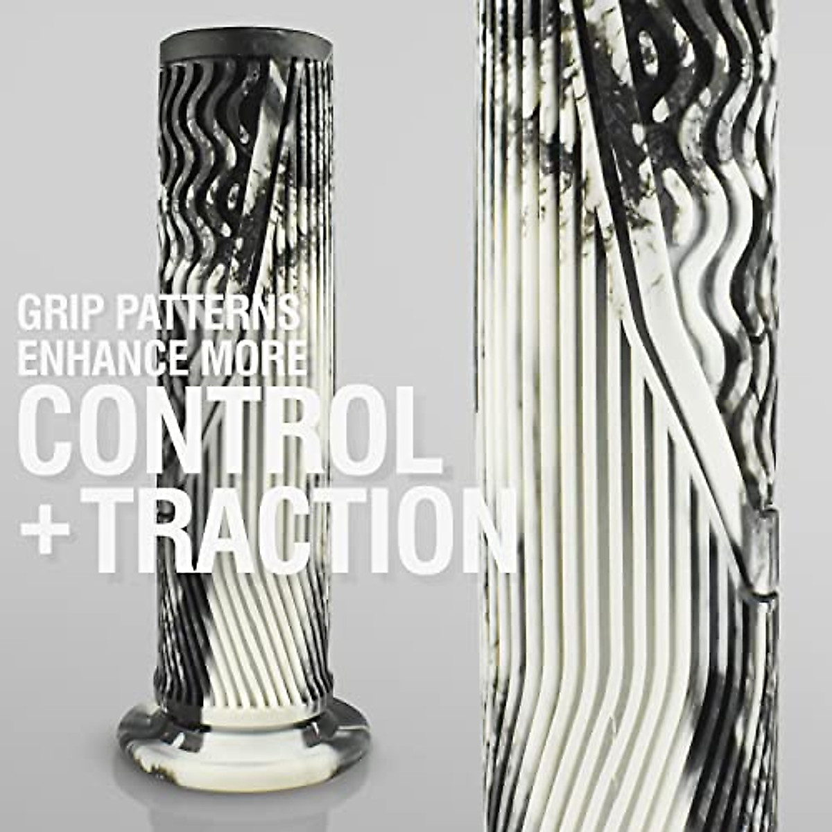 Marque MTB BMX Scooter Grips - Handlebar Bicycle Grips for Flat Straight Bars Like BMX, MTB, Scooter; Rubber Non-Slip Grip to Match Any Bike or Scooter (Flanged Urban Camo)