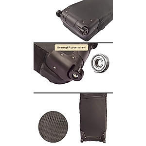 UNISTRENGH Fully Padded Snowboard Bag With Wheels Large Multi-compartment Ski Boots and Helmet Bag Perfect for Travel (Black/Blue, 180cm)