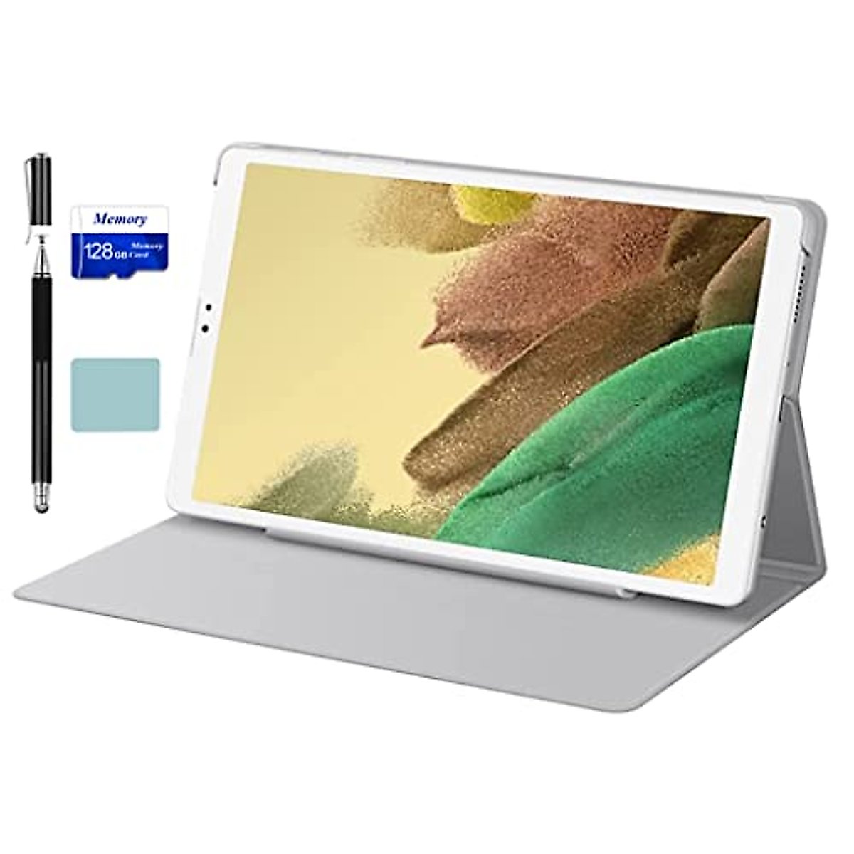 SAMSUNG Galaxy Tab A7 Lite 8.7-inch (1340x800) WiFi Tablet Bundle, Octa-Core Mediatek MT8768T Processor, 3GB RAM, 32GB Storage, Android Q, Silver + Accessories