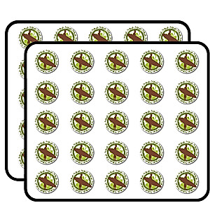 Surf Hibiscus Flower Surfer Sticker for Scrapbooking, Calendars, Arts, Kids DIY Crafts, Album, Bullet Journals 50 Pack