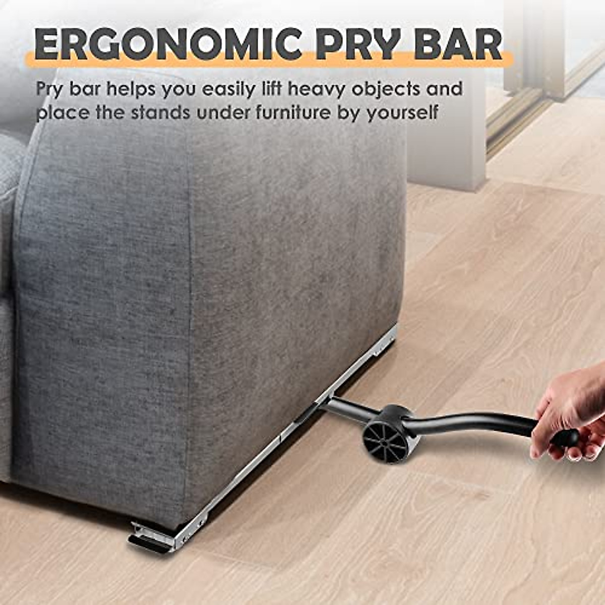 KELIXU Appliance Rollers Heavy Duty Furniture Dolly Mobile Roller, Washing Machine Stand with Wheels Mobile Base for Refrigerators, Dryers, Washing Machines, Support 660 LB, Gray