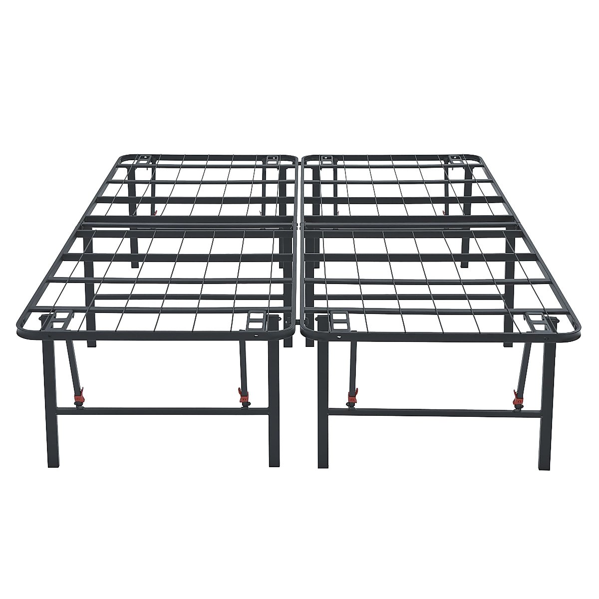 Amazon Basics Foldable Metal Platform Bed Frame with Tool Free Setup, Sturdy Steel Frame, No Box Spring Needed, Full, Black, 75 x 54 x 18 inches (LxWxH)