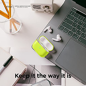 elago Compatible with AirPods Pro 2nd Generation Case Clear Cover - Compatible with AirPods Pro 2 Case, Protective Case Cover, Shockproof, Wireless Charging, Reduced Yellowing [Neon Yellow]